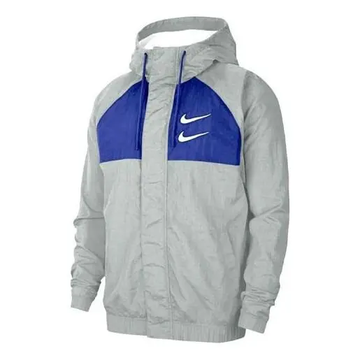 Nike Swoosh Double Swoosh Hooded Jacket - Grey