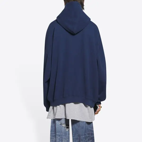 Balenciaga Pride Boxy Fit Hoodie - Navy