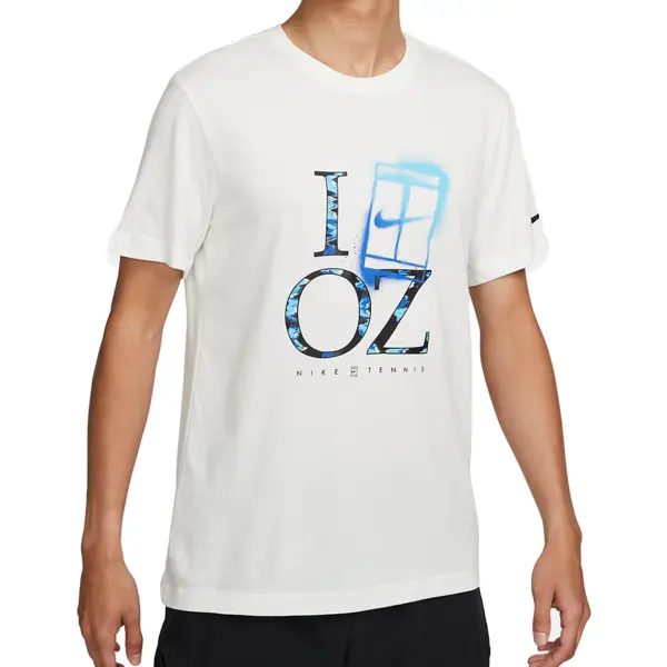 Nike Court Dri-fit Graphic T-shirt - White/blue