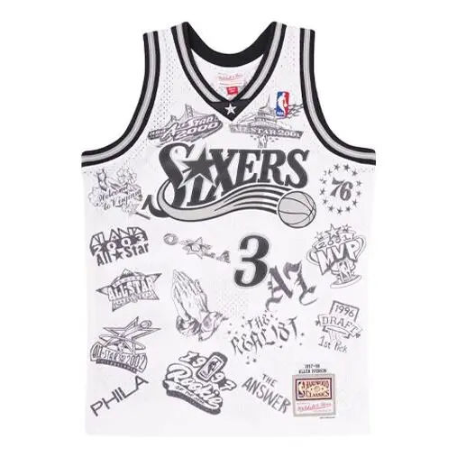 Mitchell & Ness Nba Ai World Tour Swingman Philadelphia 76ers Jersey White - None