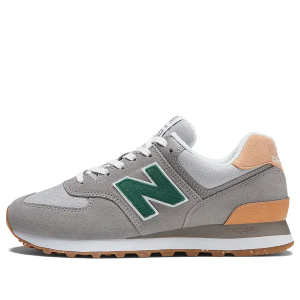 NEW BALANCE 574 V2 Suede And Mesh Sneakers - Grey/green