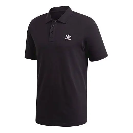 Adidas Originals Casual Sports Short Sleeve Polo Shirt - Black