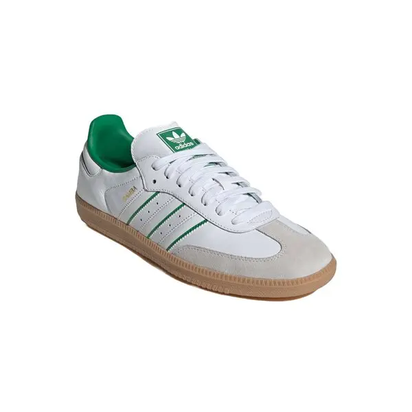 Adidas Samba Og "crystal White Green" Sneakers - Cloud White/crystal White/green