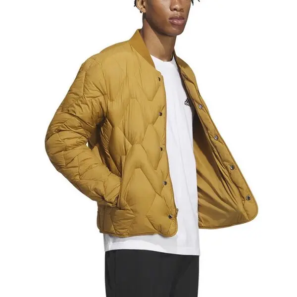 Adidas Padded Varsity Bomber Jacket - Yellow
