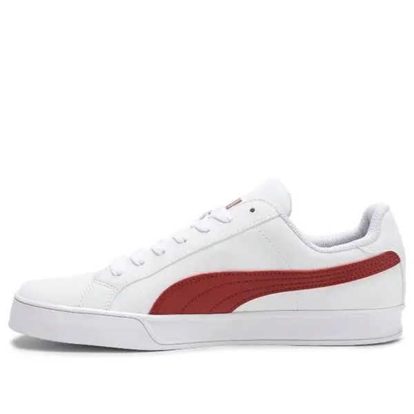 PUMA Smash Vulc Low Top Sneakers - White/red
