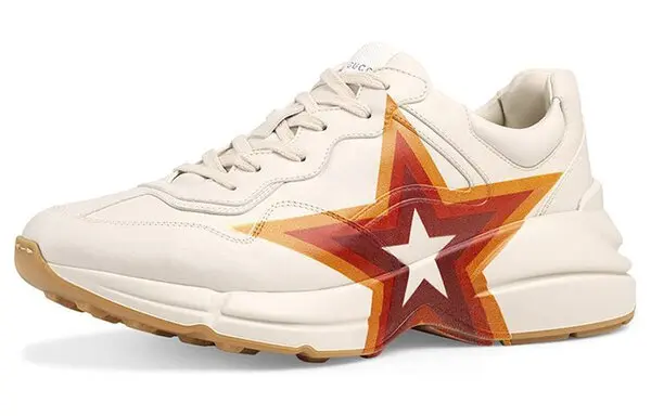 Gucci Rhyton Logo Print Sneakers - White