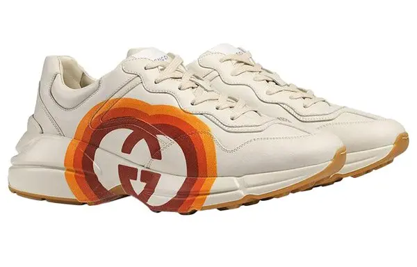 Gucci Rhyton Logo Print Sneakers - White