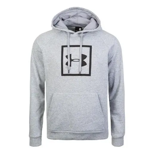 Under Armour Rival Fleece Hoodie With Logo - Grey