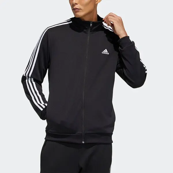 Adidas Logo Alphabet Printing Side Stripe Track Jacket