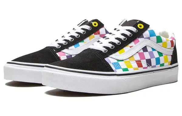 VANS Old Skool Rainbow Checkerboard Sneakers - Multi-color