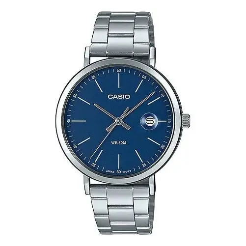 Casio Analog Dress Watch With Stainless Steel Bracelet - Blue