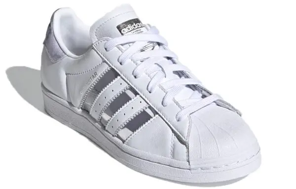 Adidas Originals Superstar Sneakers - White/gray/purple