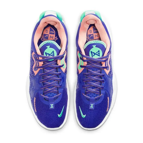 Nike Pg 5 'la Drip' Basketball Sneakers - Blue/pink