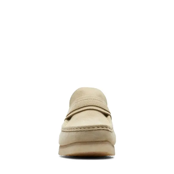 Clarks Wallabee Suede Loafers - Maple
