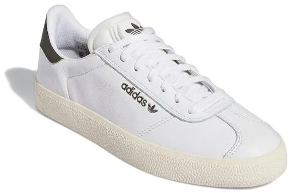 Adidas Gazelle Adv Low Top Sneakers - White/olive