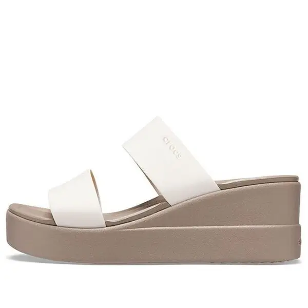 CROCS Brooklyn Lightweight Wedge Sandals - Gray