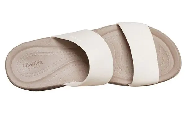 CROCS Brooklyn Lightweight Wedge Sandals - Gray