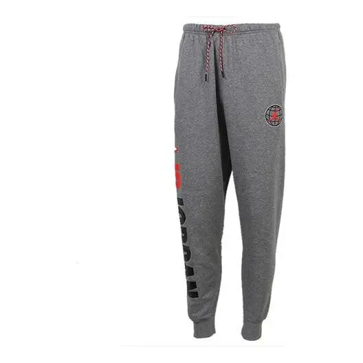 JORDAN Winter Utility Athleisure Casual Sports Stay Warm Fleece Lined Long Pants - Gray