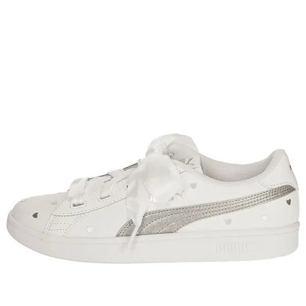 PUMA Smash V2 Ribbon Retro Low Top Sneakers - White
