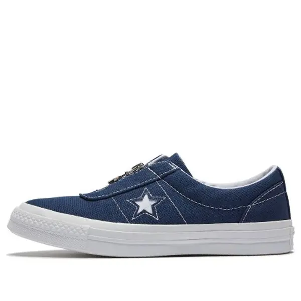 CONVERSE One Star Navy Zipper Low Top Sneakers