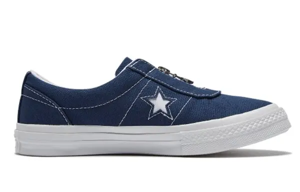 CONVERSE One Star Navy Zipper Low Top Sneakers