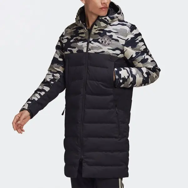 Adidas Manchester United Hooded Camouflage Down Jacket