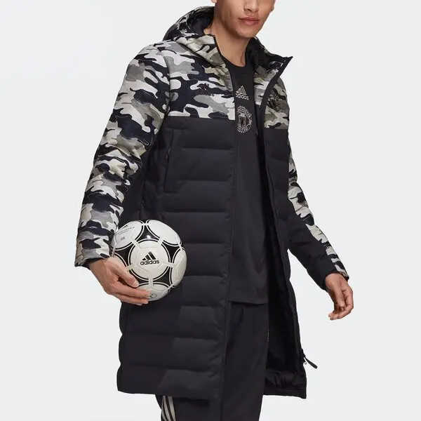 Adidas Manchester United Hooded Camouflage Down Jacket