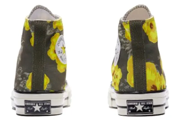 CONVERSE Chuck 70 Hi 'paradise Floral' Lace Up Sneakers - Yellow/gray