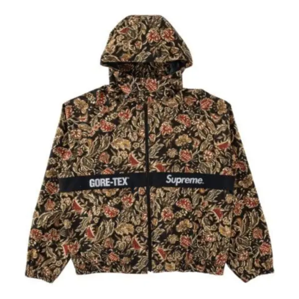Supreme Gore-tex Printed Hooded Jacket - Black