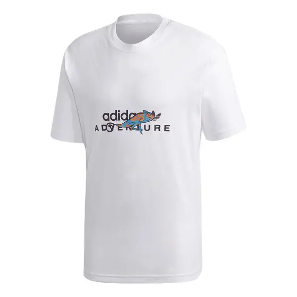 Adidas Originals Adv Graphic Tee Alphabet Printing Sports Short Sleeve - White
