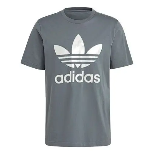 Adidas Originals Trefoil Holo T Casual Sports Round Neck Short Sleeve - Blue