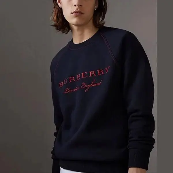 Burberry Logo Embroidered Hoodie