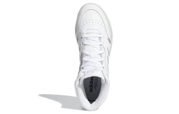 Adidas Originals Drop Step High Top Sneakers - White/silver