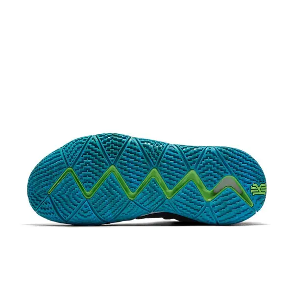 Nike Kyrie 4 Mid Top Basketball Sneakers - Black/blue