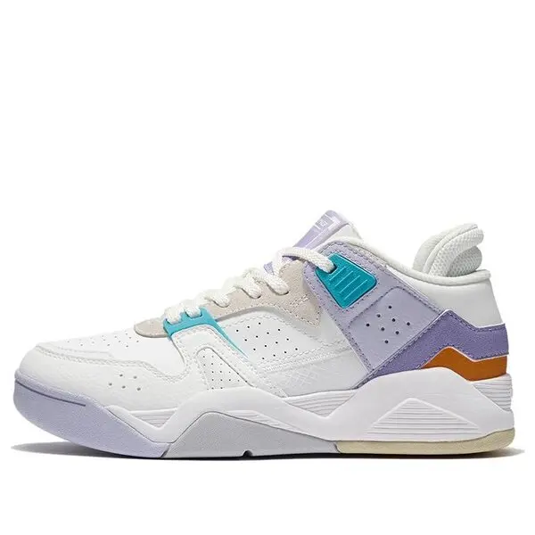 LI-NING Retro Basketball Sneakers - White/purple/blue
