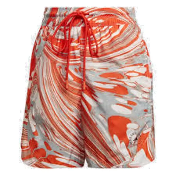 Adidas Stella Mccartney Truepurpose Printed Training Shorts - Orange/white