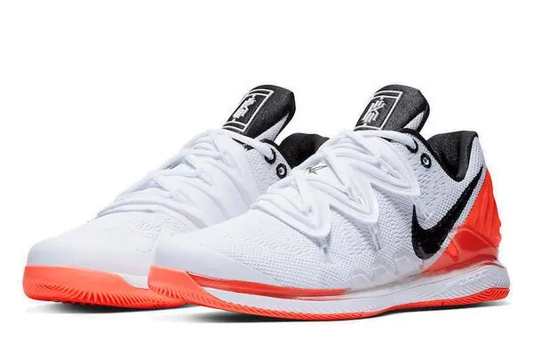 Nike Zoom Vapor X Kyrie 5 Hot Lava Sneakers - White/orange