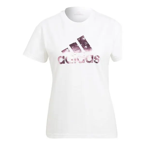 Adidas Graphic Print Short Sleeve T-shirt - White