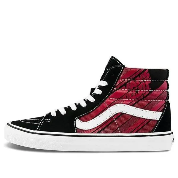 VANS Sk8-hi Retro Casual Skate Shoes - Black/red