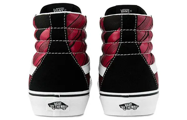 VANS Sk8-hi Retro Casual Skate Shoes - Black/red
