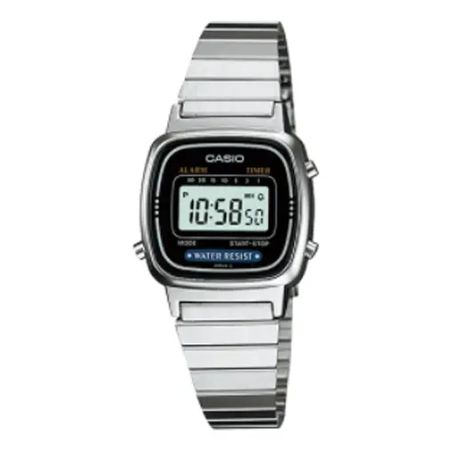 Casio Quartz Digital Watch With Stainless Steel Band - Silver