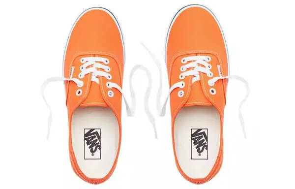 VANS Authentic Flame Sneakers - Orange/white