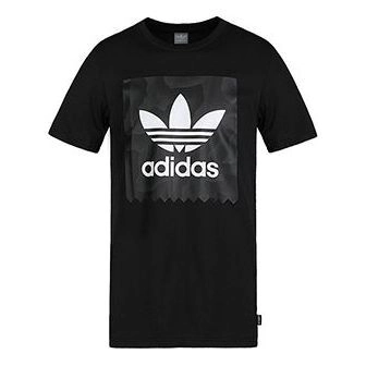 Adidas Originals Logo Casual Sports Short Sleeve - Black