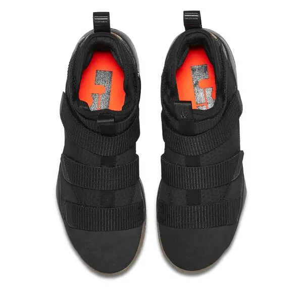 Nike Lebron Soldier 11 Gum High Top Sneakers - Black