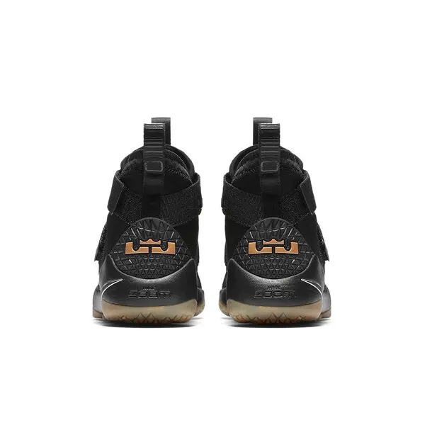 Nike Lebron Soldier 11 Gum High Top Sneakers - Black