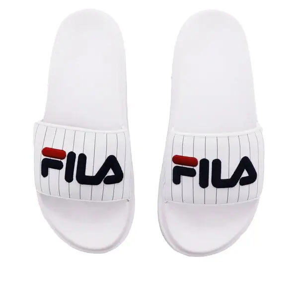 FILA Striped Logo Slip-on Slides