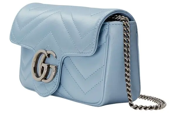 Gucci Gg Marmont Super Mini Bag - Blue