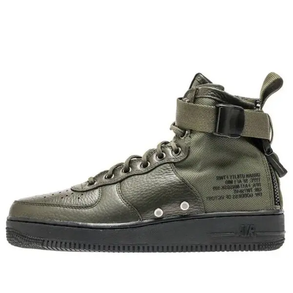 Nike Sf Air Force 1 Mid "sequoia - Green