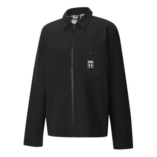 PUMA X The Hundreds Long Sleeve Zip Up Chore Jacket - Black