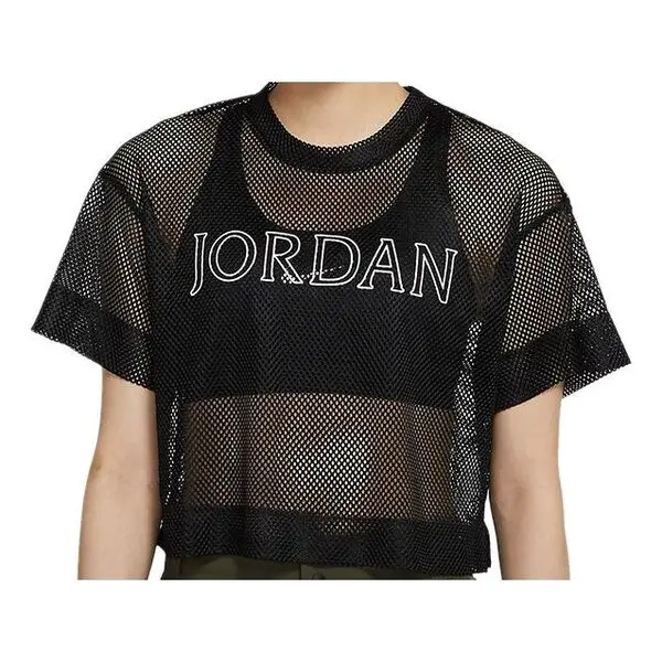 JORDAN Air Sports Stylish Mesh Short Sleeve - Black